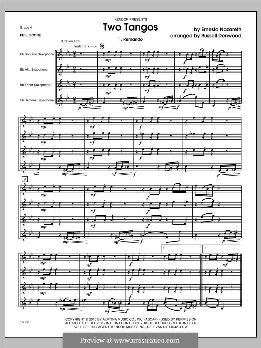 Two Tangos by E. Nazareth - sheet music on MusicaNeo