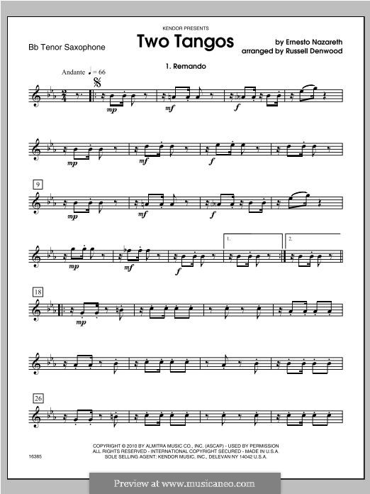 Two Tangos by E. Nazareth - sheet music on MusicaNeo