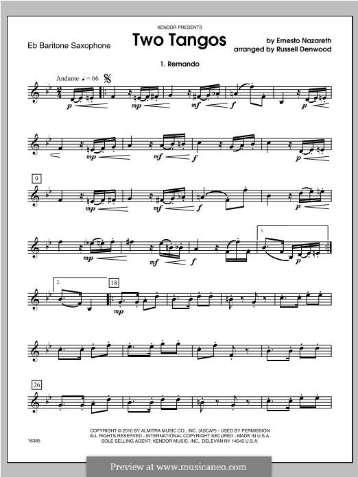 Two Tangos by E. Nazareth - sheet music on MusicaNeo
