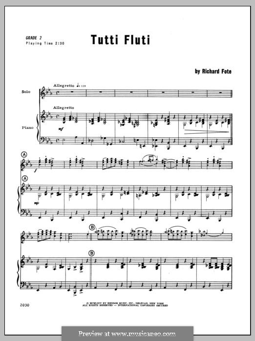Tutti Fluti by R. Fote - sheet music on MusicaNeo