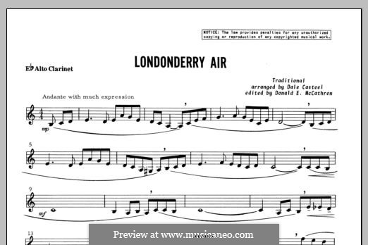 Woodwind Ensemble version (Danny Boy (Londonderry Air)) by folklore on ...