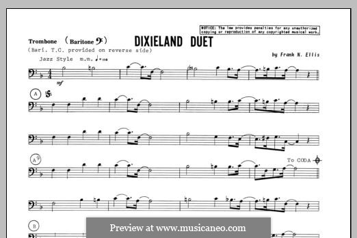 Dixieland Duet by F.N. Ellis - sheet music on MusicaNeo