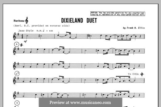 Dixieland Duet by F.N. Ellis - sheet music on MusicaNeo