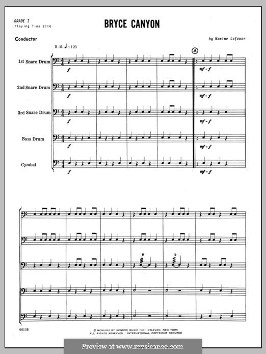 Bryce Canyon by M. Lefever - sheet music on MusicaNeo
