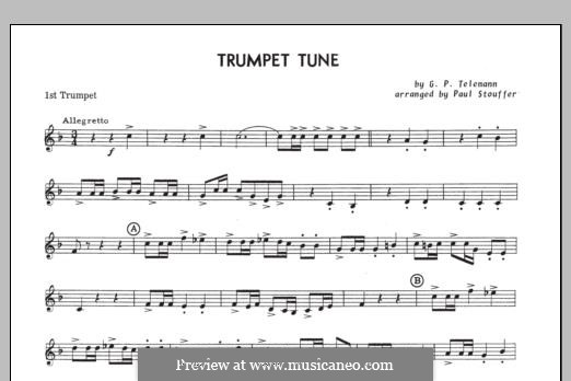 Trumpet Tune by G.P. Telemann - sheet music on MusicaNeo