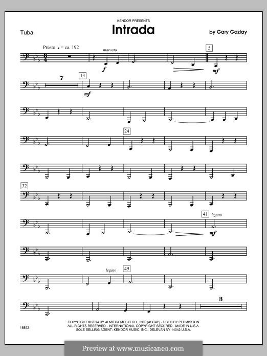 Intrada by G. Gazlay - sheet music on MusicaNeo