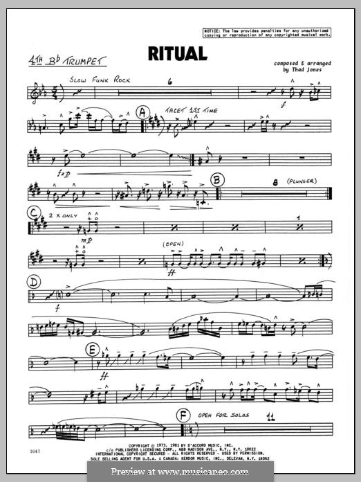 Ritual by T. Jones - sheet music on MusicaNeo