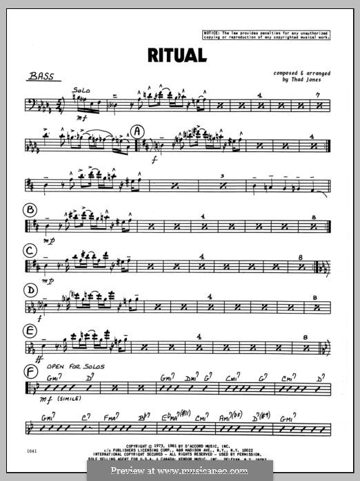 Ritual by T. Jones - sheet music on MusicaNeo