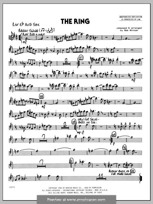 The Ring by B. Mintzer - sheet music on MusicaNeo