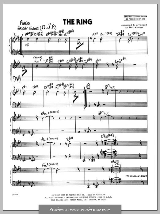 The Ring by B. Mintzer - sheet music on MusicaNeo