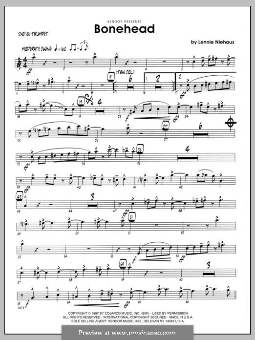 Bonehead by L. Niehaus - sheet music on MusicaNeo