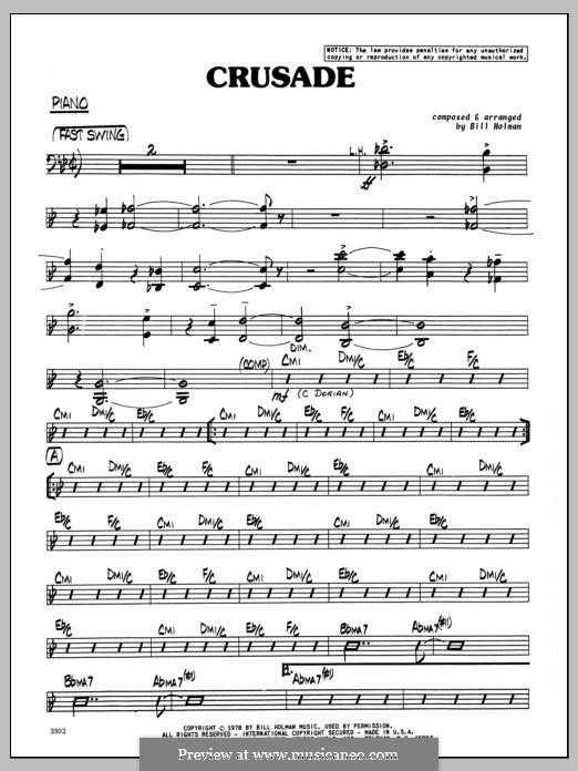 Crusade by B. Holman - sheet music on MusicaNeo