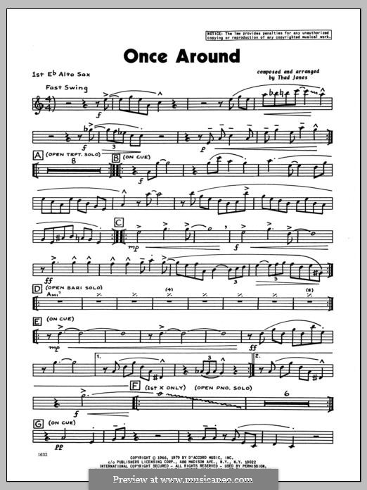 Once Around by T. Jones - sheet music on MusicaNeo