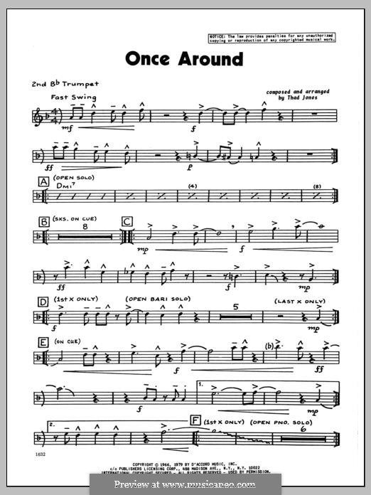 Once Around by T. Jones - sheet music on MusicaNeo