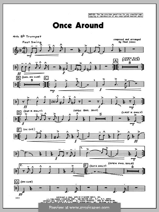 Once Around by T. Jones - sheet music on MusicaNeo