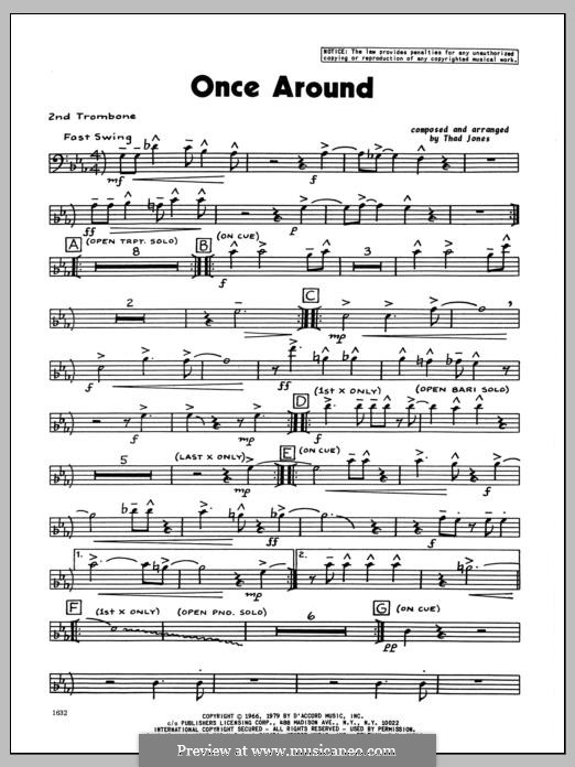 Once Around by T. Jones - sheet music on MusicaNeo