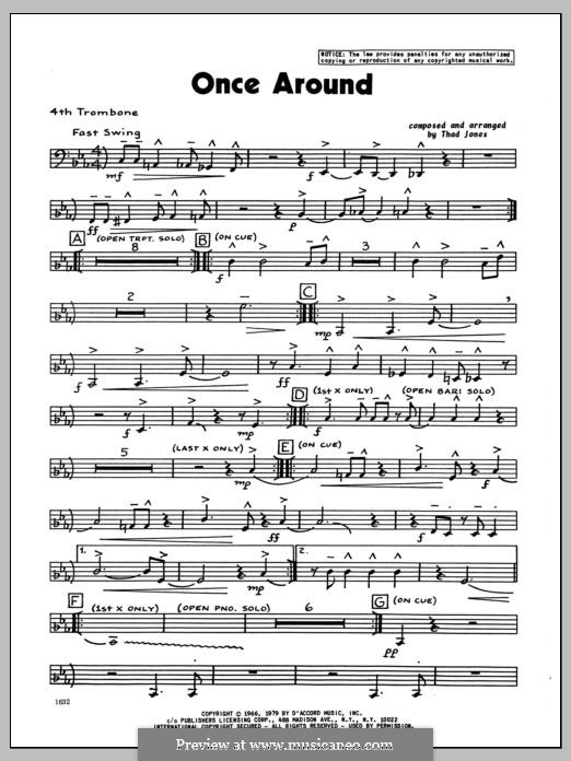 Once Around by T. Jones - sheet music on MusicaNeo