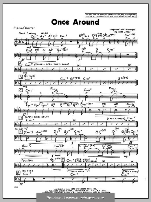 Once Around by T. Jones - sheet music on MusicaNeo