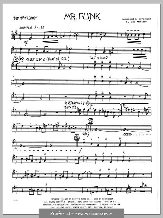 Mr. Funk by B. Mintzer - sheet music on MusicaNeo