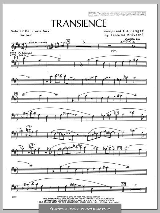 Transience by T. Akiyoshi - sheet music on MusicaNeo