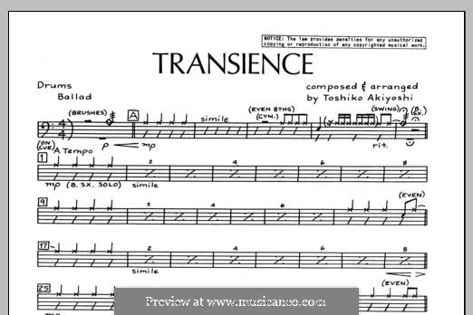 Transience by T. Akiyoshi - sheet music on MusicaNeo