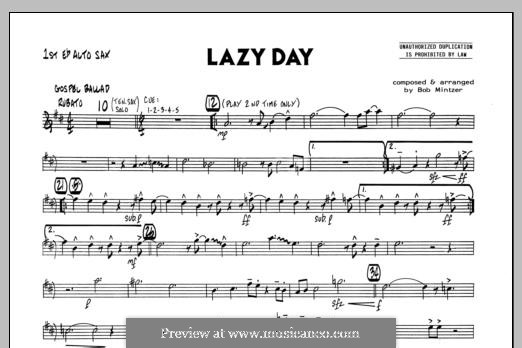 Lazy Day by B. Mintzer - sheet music on MusicaNeo