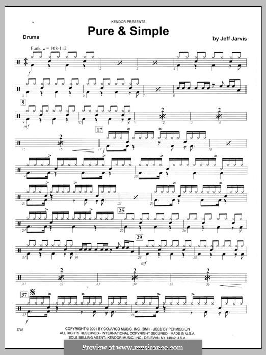 Pure & Simple by J. Jarvis - sheet music on MusicaNeo