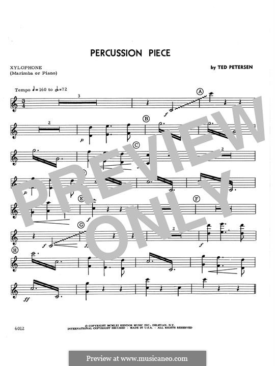 Percussion Piece by T. Petersen - sheet music on MusicaNeo