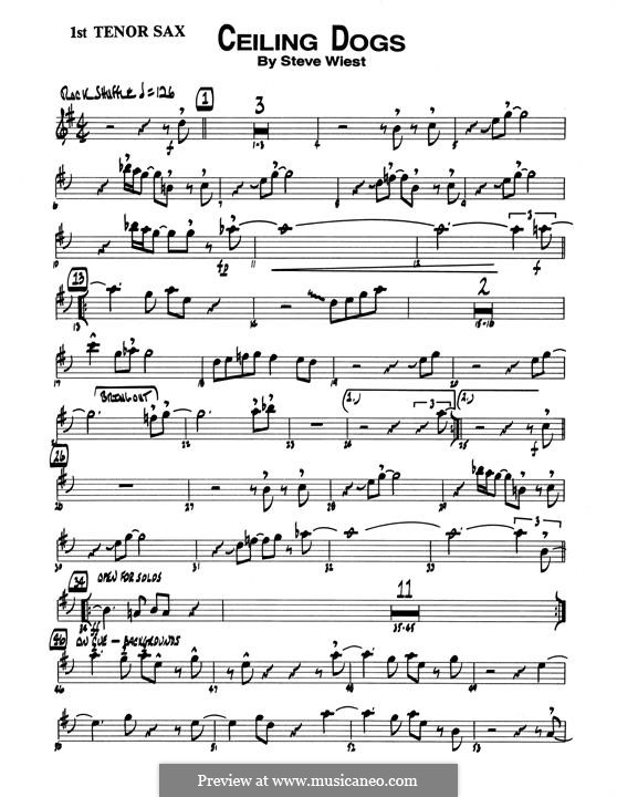 Ceiling Dogs by S. Wiest - sheet music on MusicaNeo