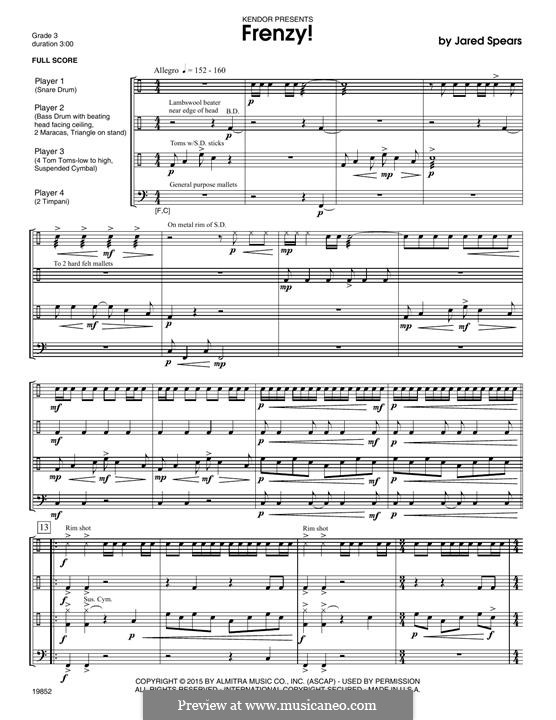 Frenzy! by J. Spears - sheet music on MusicaNeo