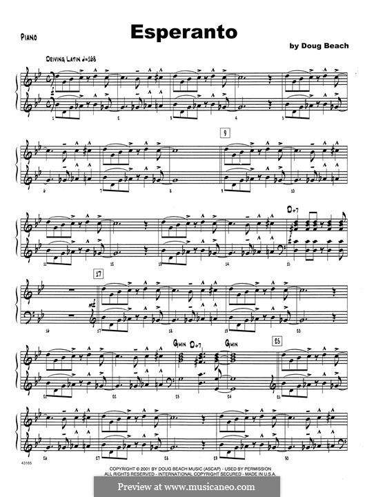 Esperanto by D. Beach - sheet music on MusicaNeo