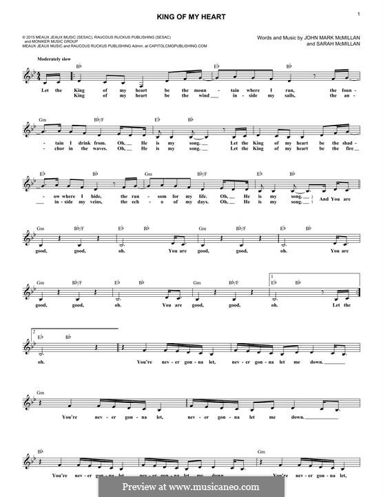 King of My Heart by S. McMillan, J.M. McMillan - sheet music on MusicaNeo
