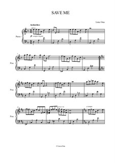 Save Me by Lena Orsa - sheet music on MusicaNeo