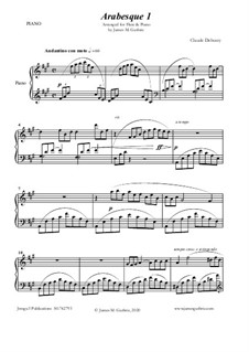 Arabesque No.1 (Two Arabesque, L.66) by C. Debussy on MusicaNeo