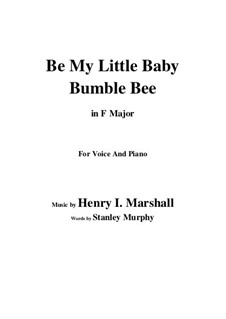 Be My Little Baby Bumble Bee by H.I. Marshall - sheet music on MusicaNeo
