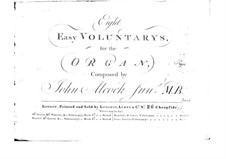 Eight Easy Voluntaries for Organ by J. Alcock Jr. on MusicaNeo