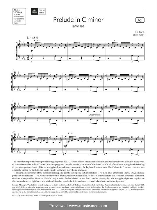 Prelude and Fugue No.2 in C Minor, BWV 847 (The Well-Tempered Clavier ...