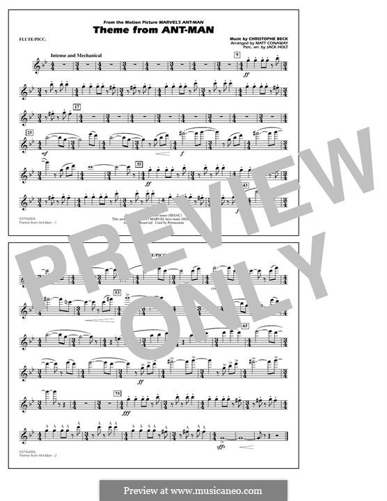 Theme from Ant-Man by C. Beck - sheet music on MusicaNeo
