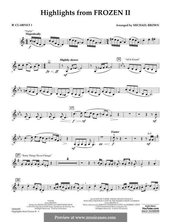 Highlights from Disney's Frozen 2 by R. Lopez, K. Anderson-Lopez on MusicaNeo