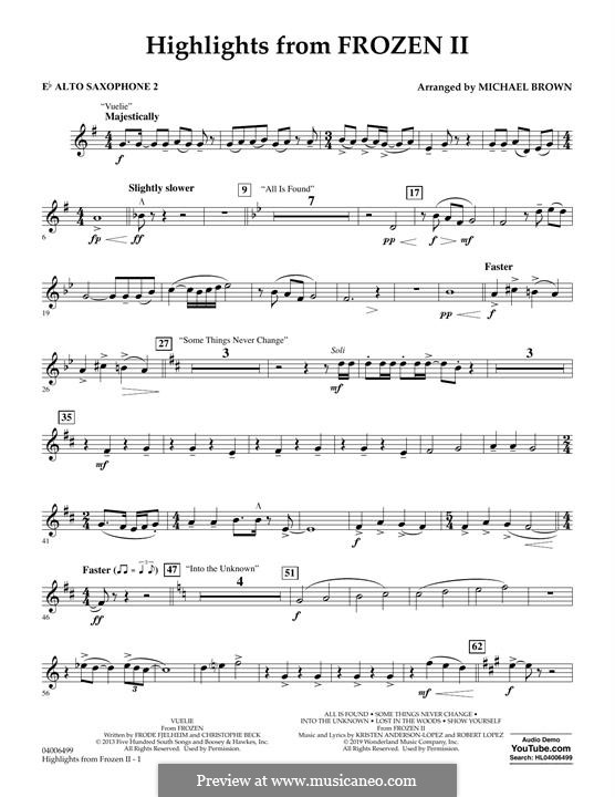 Highlights from Disney's Frozen 2 by R. Lopez, K. Anderson-Lopez on MusicaNeo