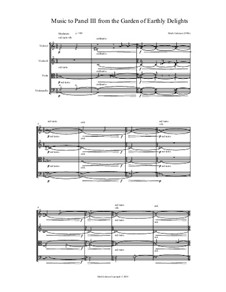 Music to Panel III, from the Garden of Earthly Delights by M. Galavan ...