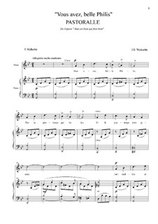 Vous avez, belle Philis. Pastoralle de l'opera 'Tout est bien qui finit ...