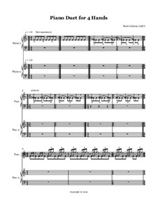 Piano Duet for 4 Hands by M. Galavan - sheet music on MusicaNeo