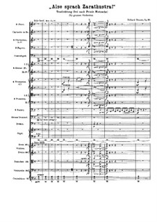 Also sprach Zarathustra, Op.30 by R. Strauss - sheet music on MusicaNeo