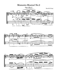 Momento Musical No.2, Op.4 No.3 by B.t. Martínez - sheet music on MusicaNeo