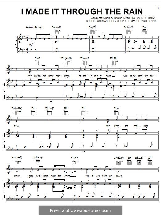 I Made it Through the Rain by B. Manilow, G. Kenny, D. Shepperd on ...