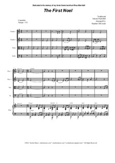 The First Noel by J. Pachelbel, folklore - sheet music on MusicaNeo