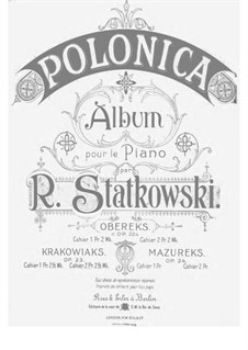 Oberek, Op.22 by R. Statkowski - sheet music on MusicaNeo