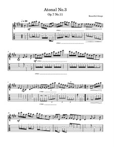Atonal No.3, Op.7 No.11 by B.t. Martínez - sheet music on MusicaNeo