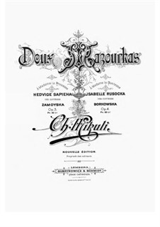 Deux Mazourkas No.1, Op.3 by C. Mikuli - sheet music on MusicaNeo